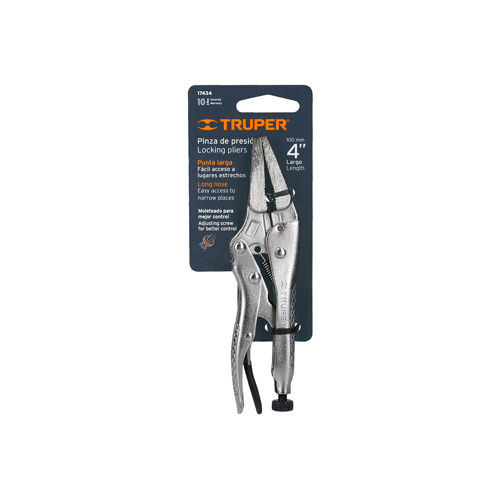 PINZA PRESION PUNTA LARGA 4 *TRUPER* PPT – Distribuidora Luz