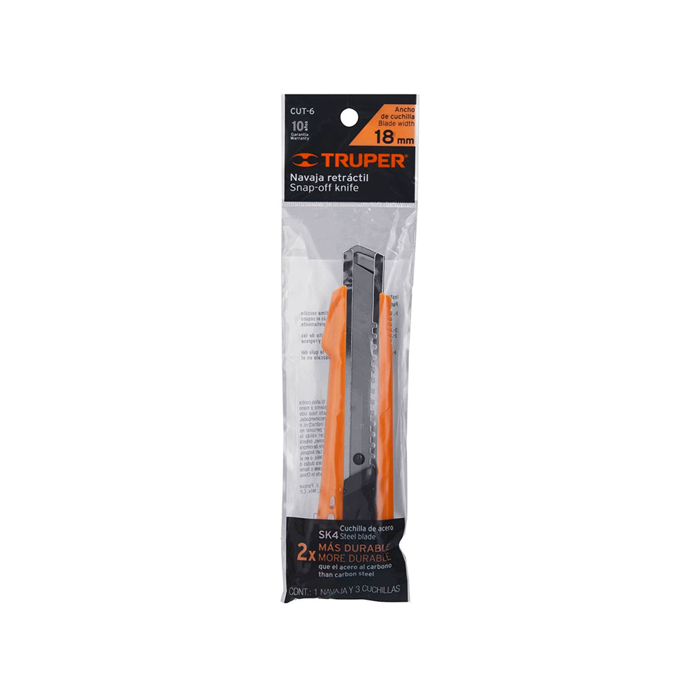 NAVAJA CUTTER PLASTICO 6 *TRUPER* CUT-6 – Distribuidora Luz